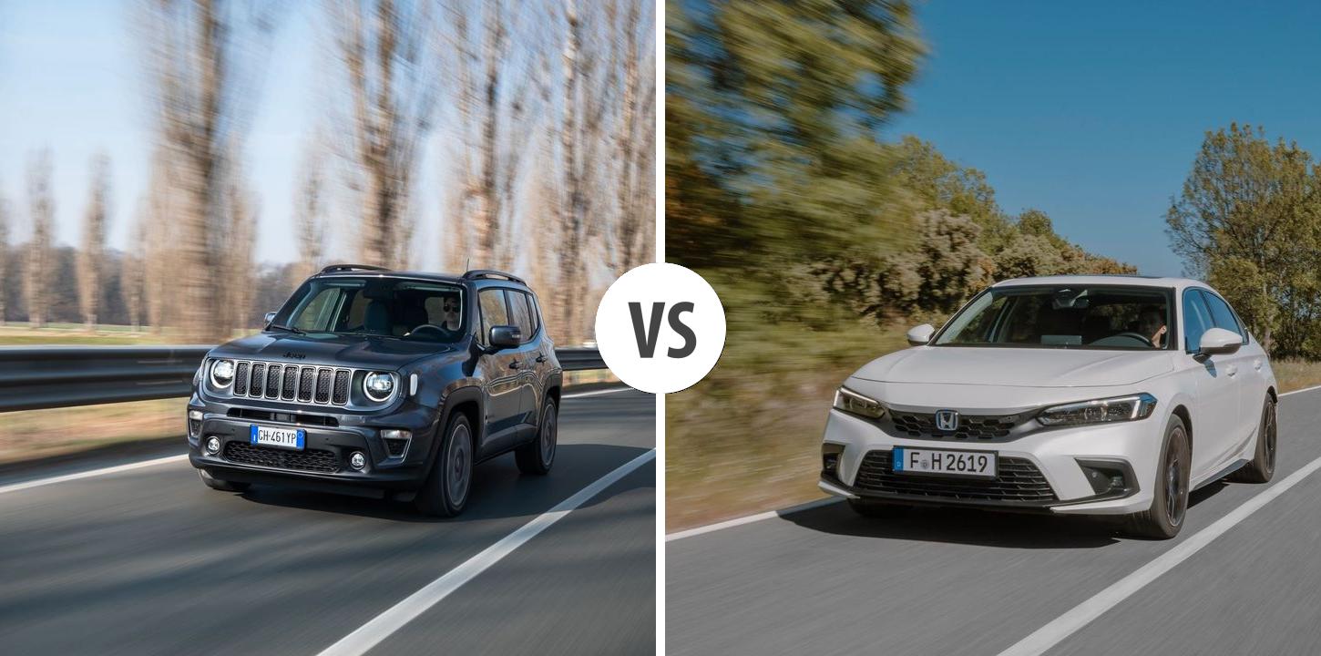 Jeep Renegade VS Honda Civic Autovergleich | AUTOGOTT.DE