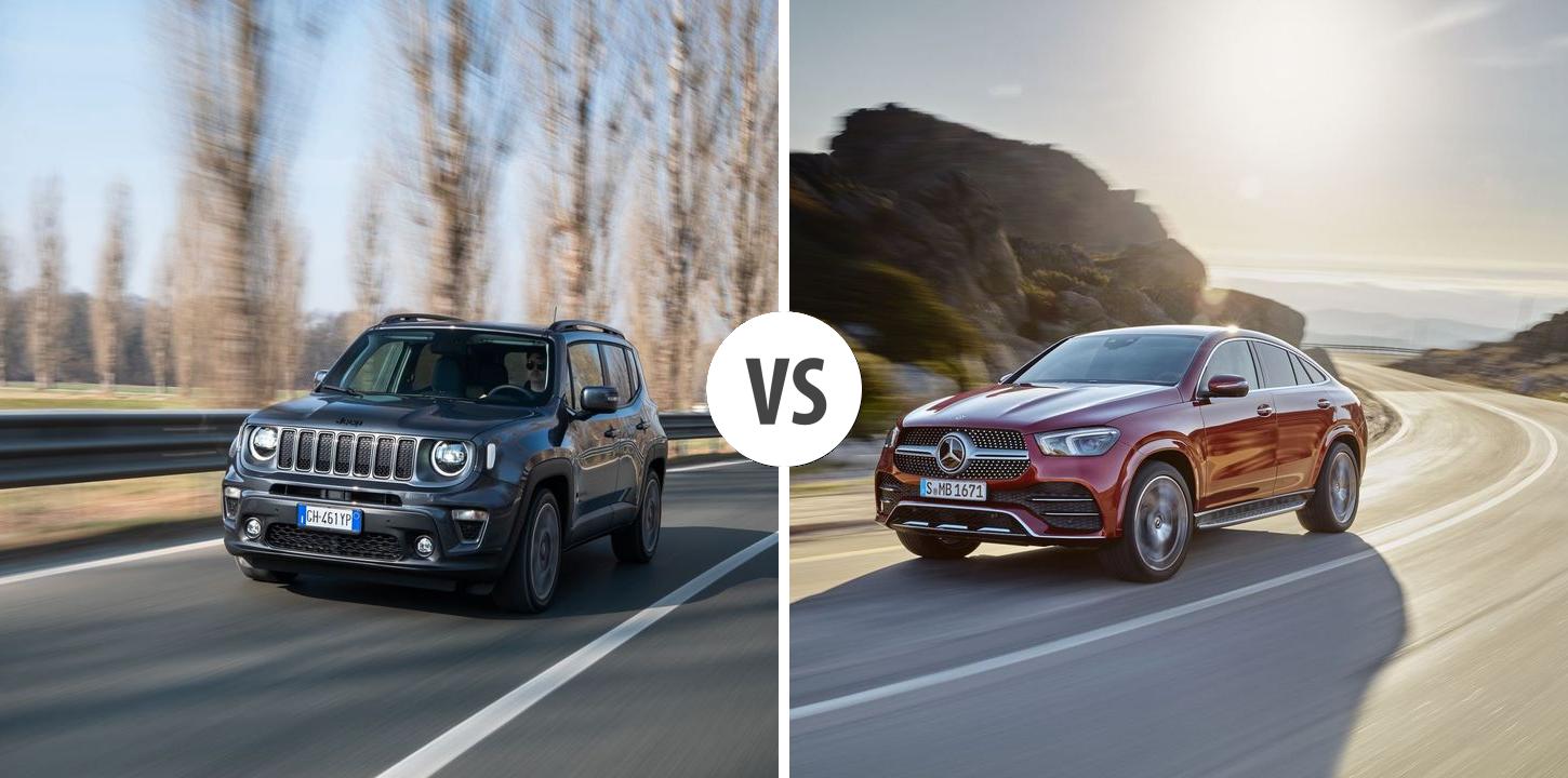 Jeep Renegade VS Mercedes GLE Coupé Autovergleich | AUTOGOTT.DE