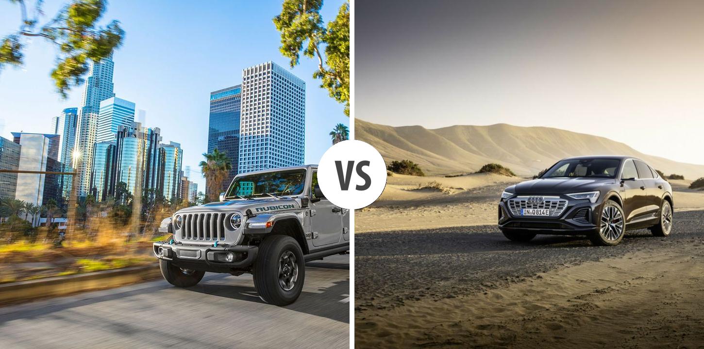 Jeep Wrangler VS Audi Q8 e-tron Sportback Autovergleich | AUTOGOTT.DE