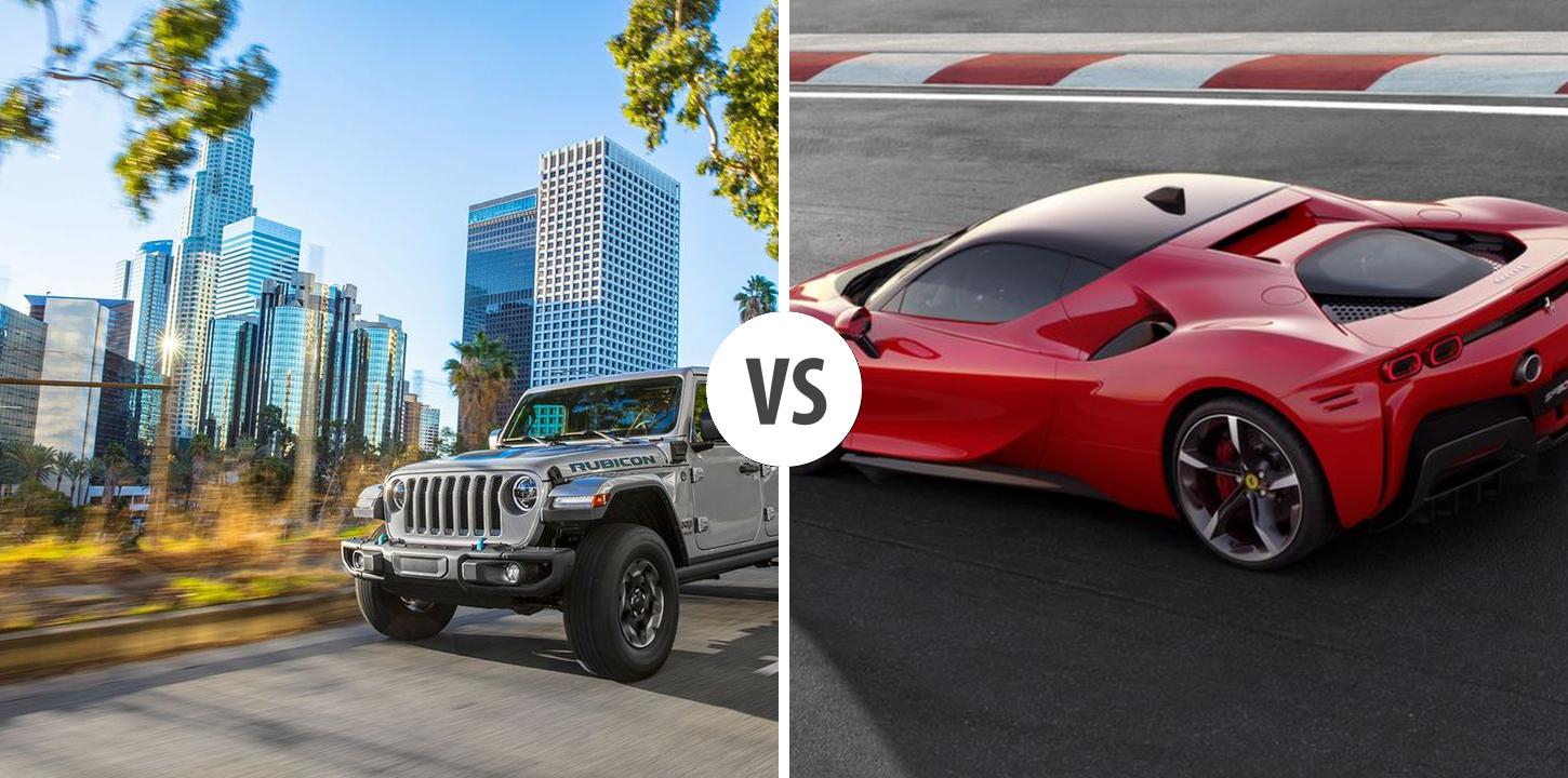Jeep Wrangler VS Ferrari SF90 Coupe – Vergleiche Preise, Leistung ...