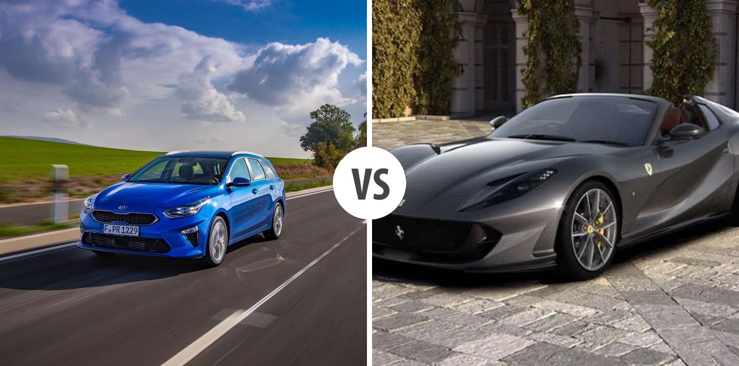 KIA Ceed SW VS Ferrari 812 Roadster Autovergleich | AUTOGOTT.DE