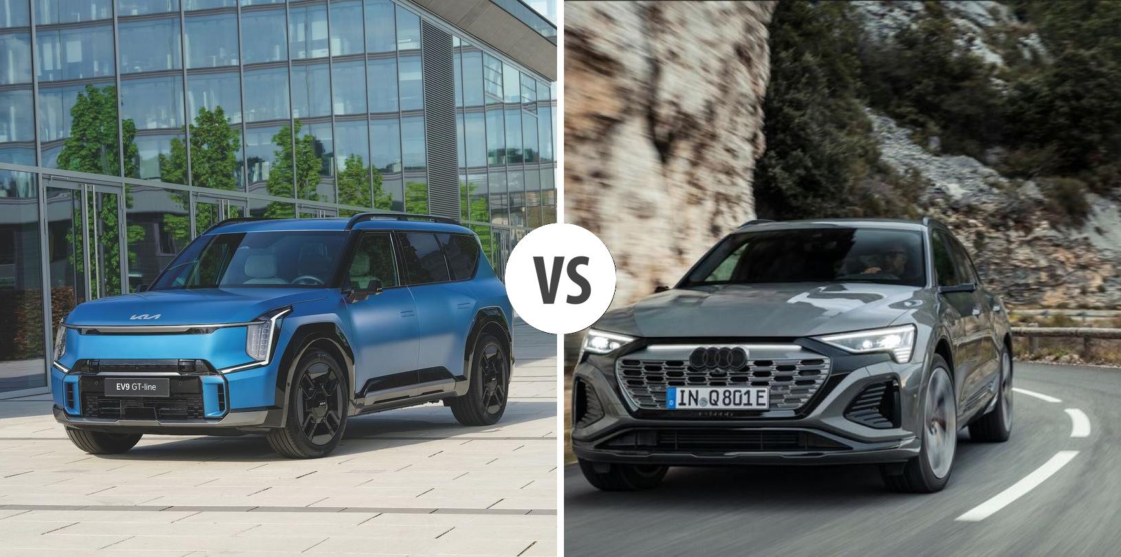 KIA EV9 VS Audi Q8 e-tron – Vergleiche Preise, Leistung, Kofferraum & Ausstattungen | AUTOGOTT.DE