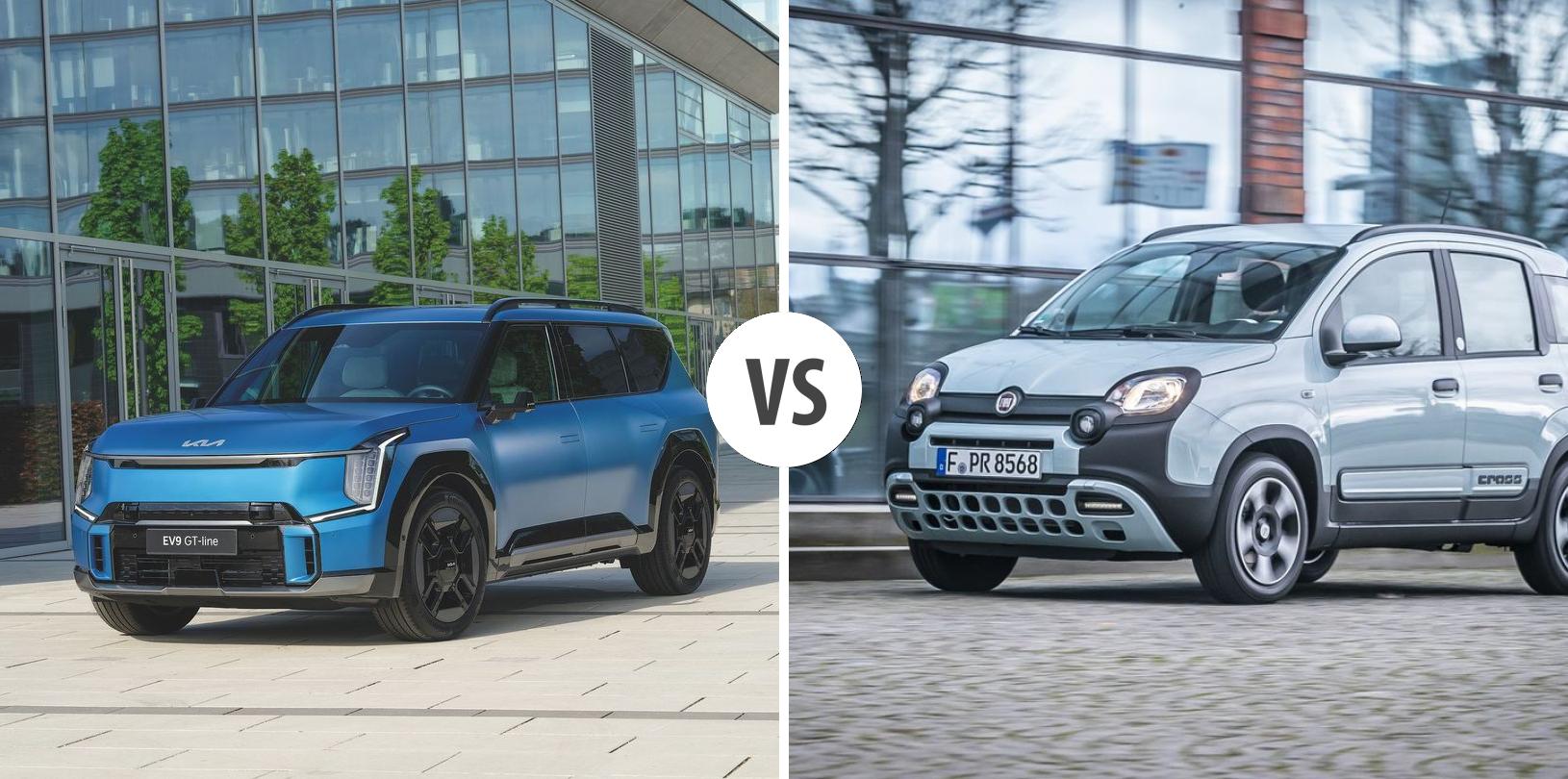 KIA EV9 VS FIAT Panda – Vergleiche Preise, Leistung, Kofferraum ...