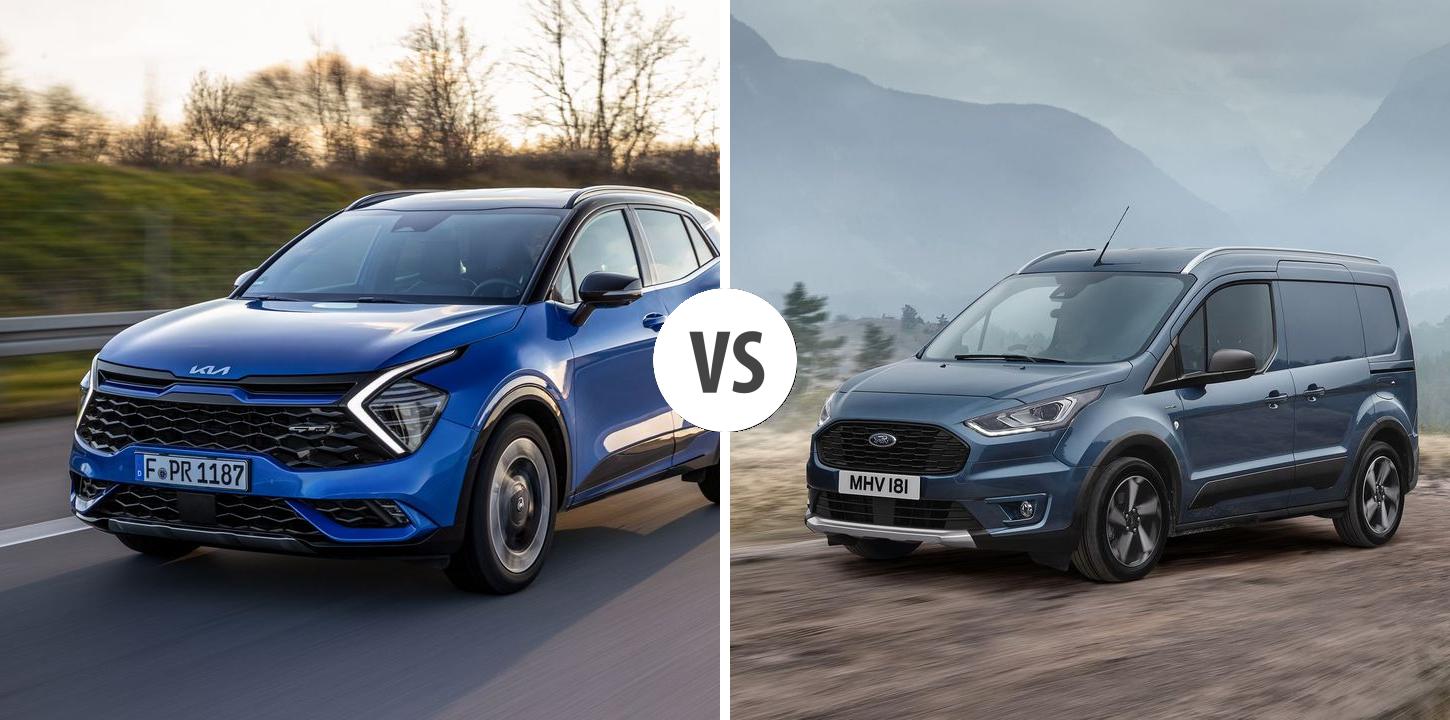 KIA Sportage VS Ford Transit Connect Hochdach-Kombi Autovergleich | AUTOGOTT.DE
