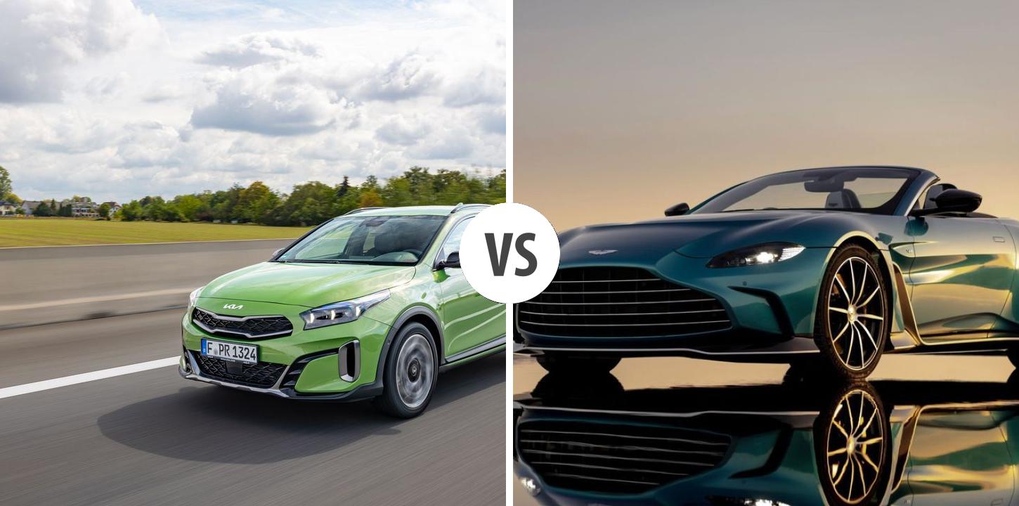 KIA XCeed VS Aston Martin Vantage Roadster – Vergleiche Preise, Leistung, Kofferraum ...