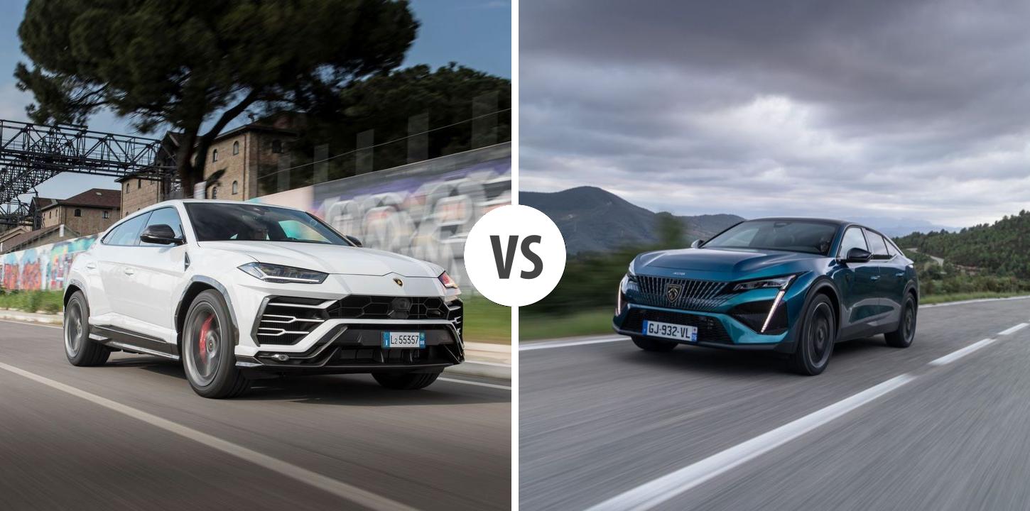 Lamborghini Urus VS Peugeot 408 Elektro Autovergleich | AUTOGOTT.DE