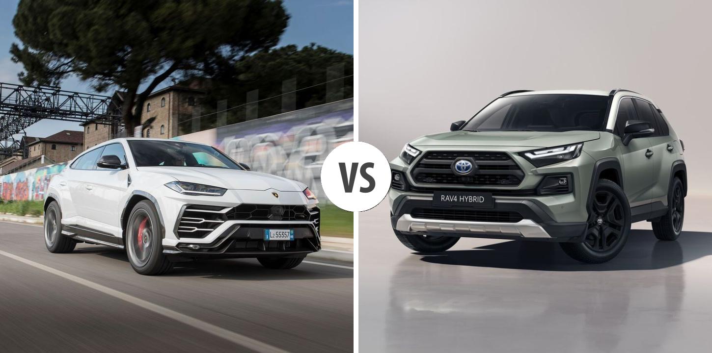 Lamborghini Urus VS Toyota RAV4 – Vergleiche Preise, Leistung ...