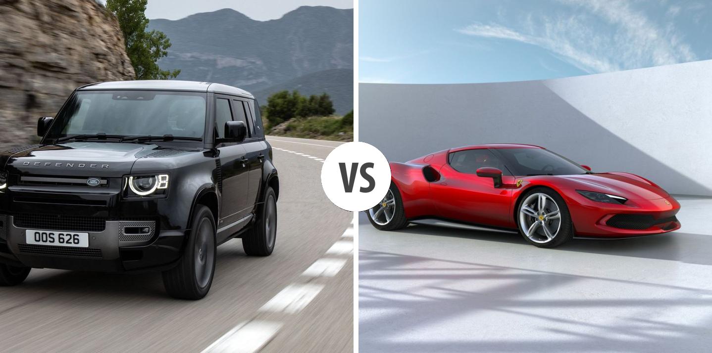 Land Rover Defender VS Ferrari 296 Coupé – Vergleiche Preise, Leistung ...