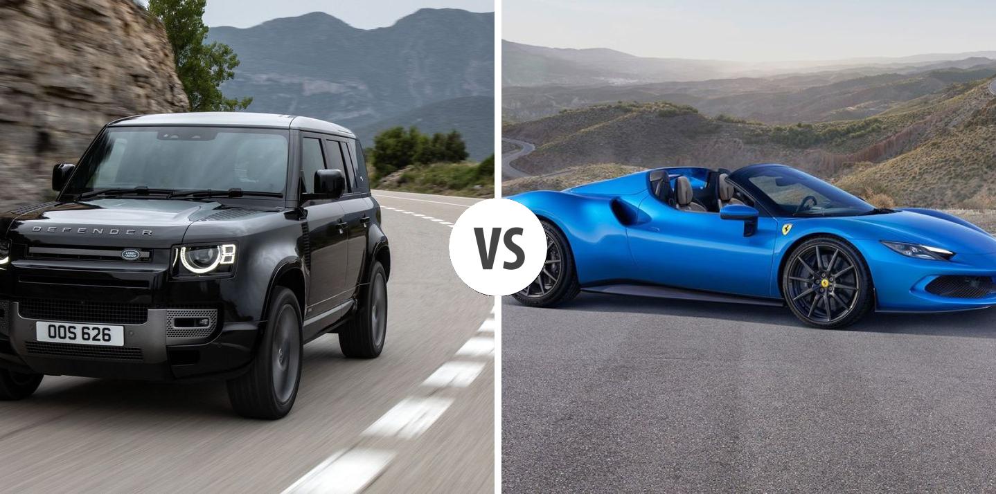 Land Rover Defender VS Ferrari 296 Targa – Vergleiche Preise, Leistung ...