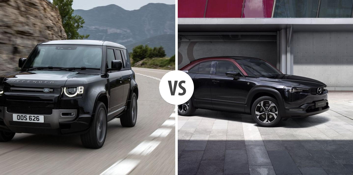 Land Rover Defender VS Mazda MX-30 R-EV – Vergleiche Preise, Leistung, Kofferraum ...