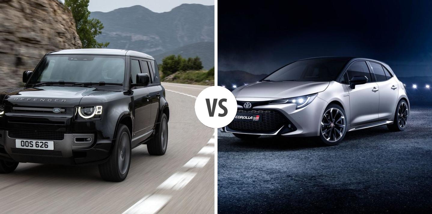 Land Rover Defender VS Toyota Corolla Autovergleich | AUTOGOTT.DE