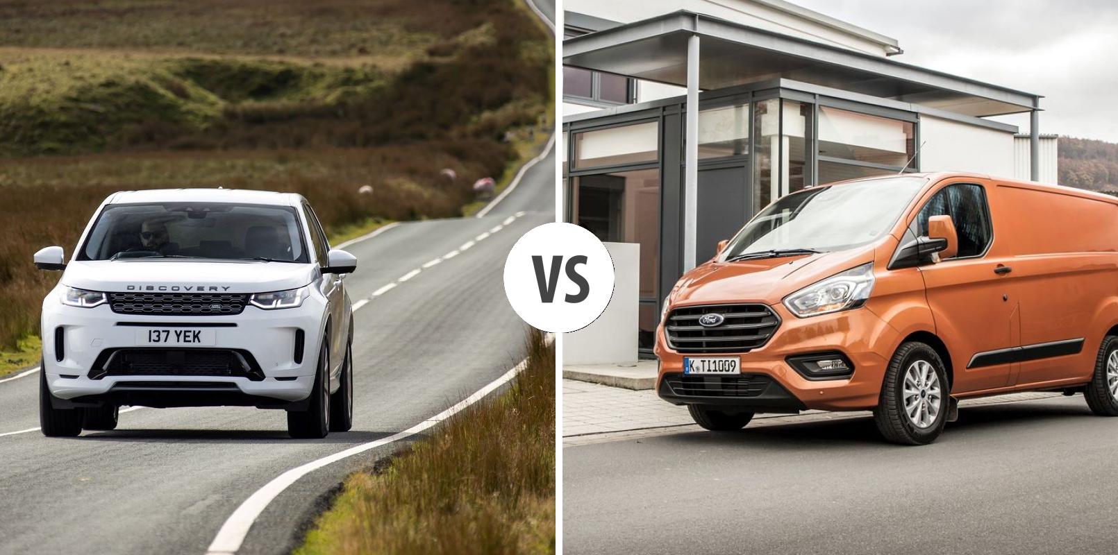 Land Rover Discovery Sport VS Ford Transit Custom Transporter ...