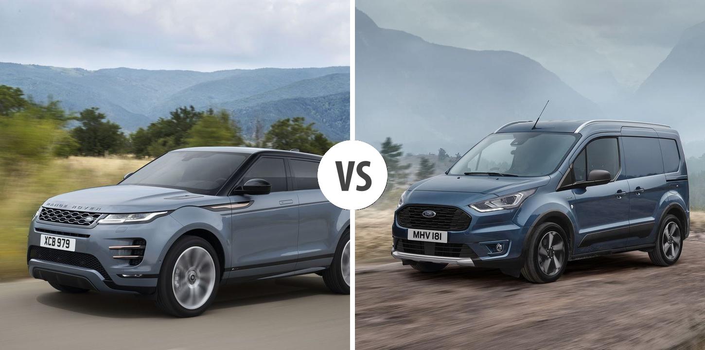 Land Rover Range Rover Evoque VS Ford Transit Connect Hochdach-Kombi ...