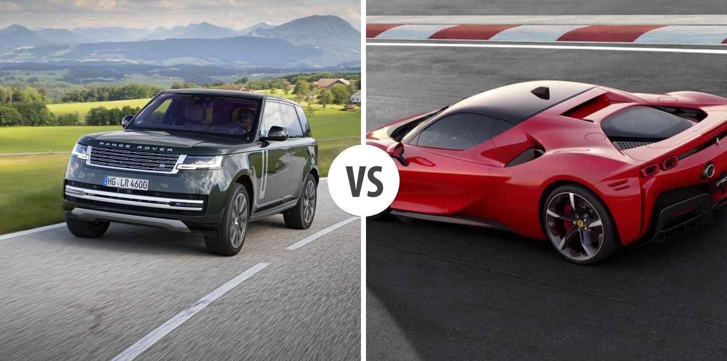 Land Rover Range Rover VS Ferrari SF90 Coupe Autovergleich | AUTOGOTT.DE