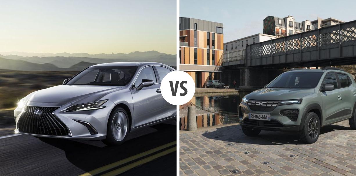Lexus ES VS Dacia Spring – Vergleiche Preise, Leistung, Kofferraum ...