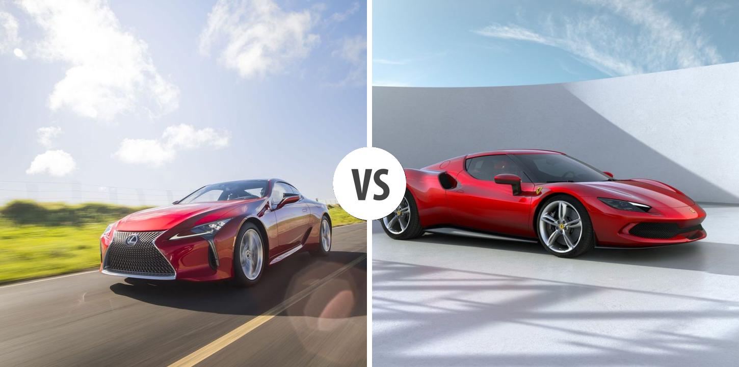 Lexus LC VS Ferrari 296 Coupé – Vergleiche Preise, Leistung, Kofferraum ...