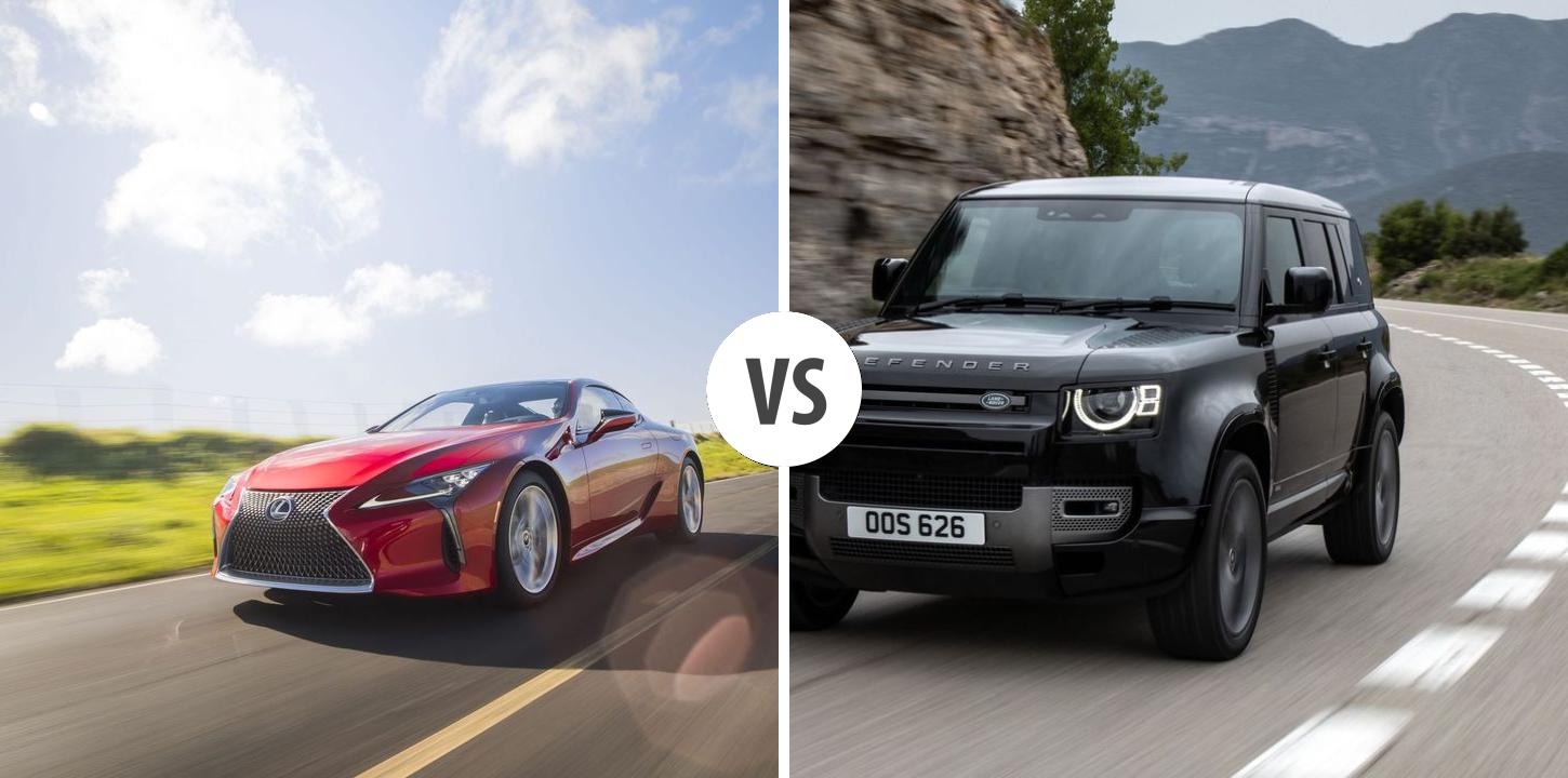Lexus LC VS Land Rover Defender – Vergleiche Preise, Leistung ...