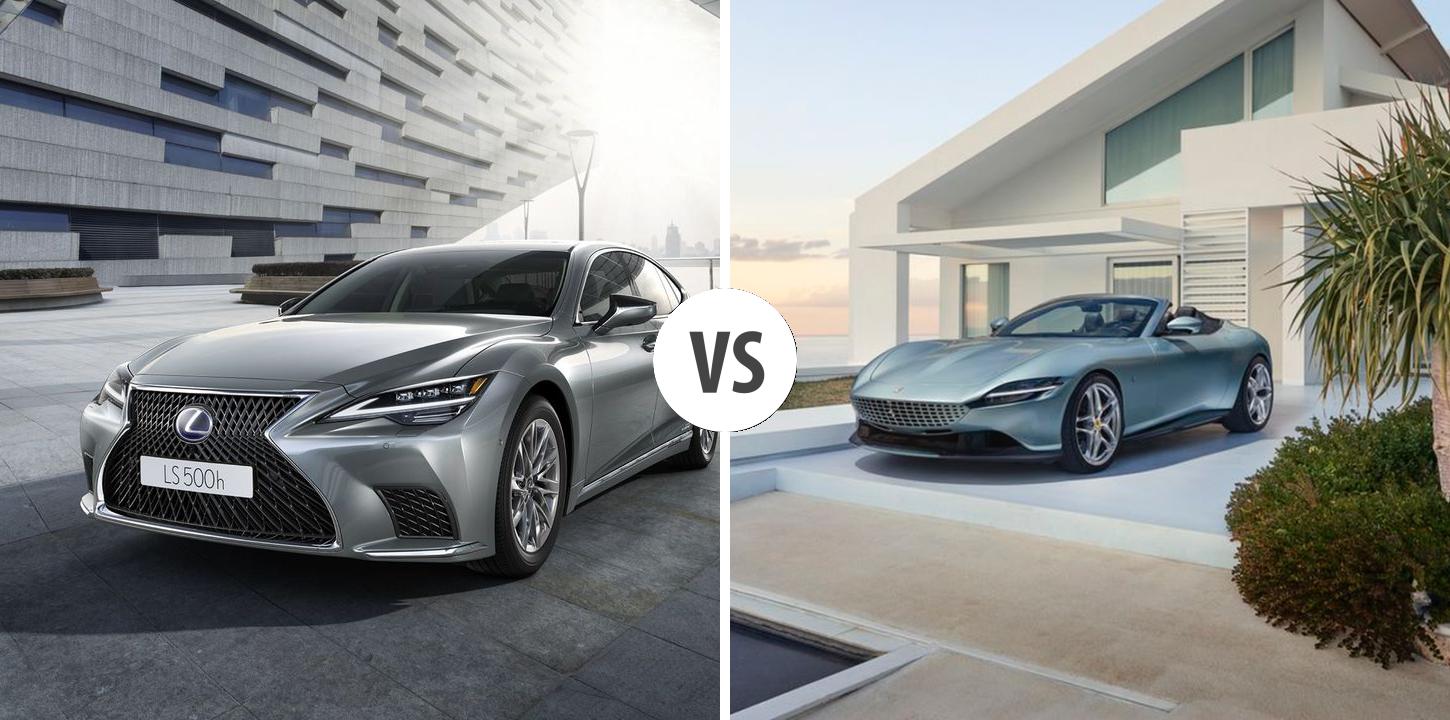 Lexus LS VS Ferrari Roma Cabrio – Vergleiche Preise, Leistung ...
