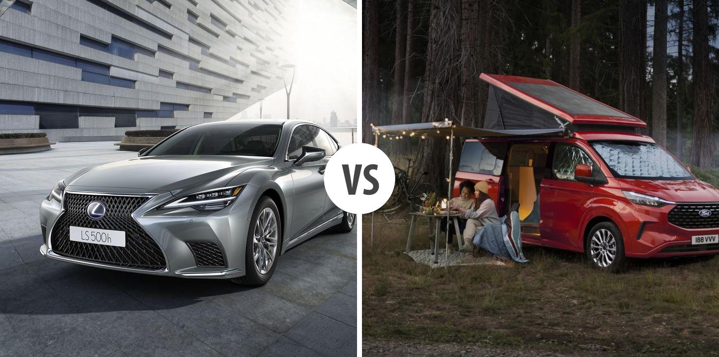 Lexus LS VS Ford Transit Custom Wohnmobil Autovergleich | AUTOGOTT.DE
