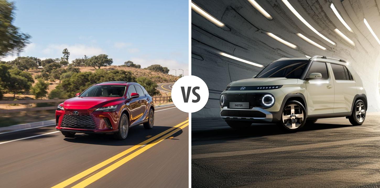 Lexus RX VS Hyundai Inster – Vergleiche Preise, Leistung, Kofferraum ...