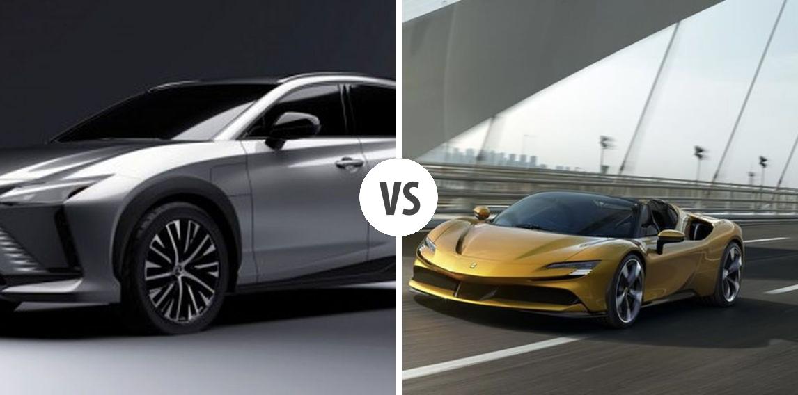 Lexus RZ VS Ferrari SF90 Roadster – Vergleiche Preise, Leistung ...