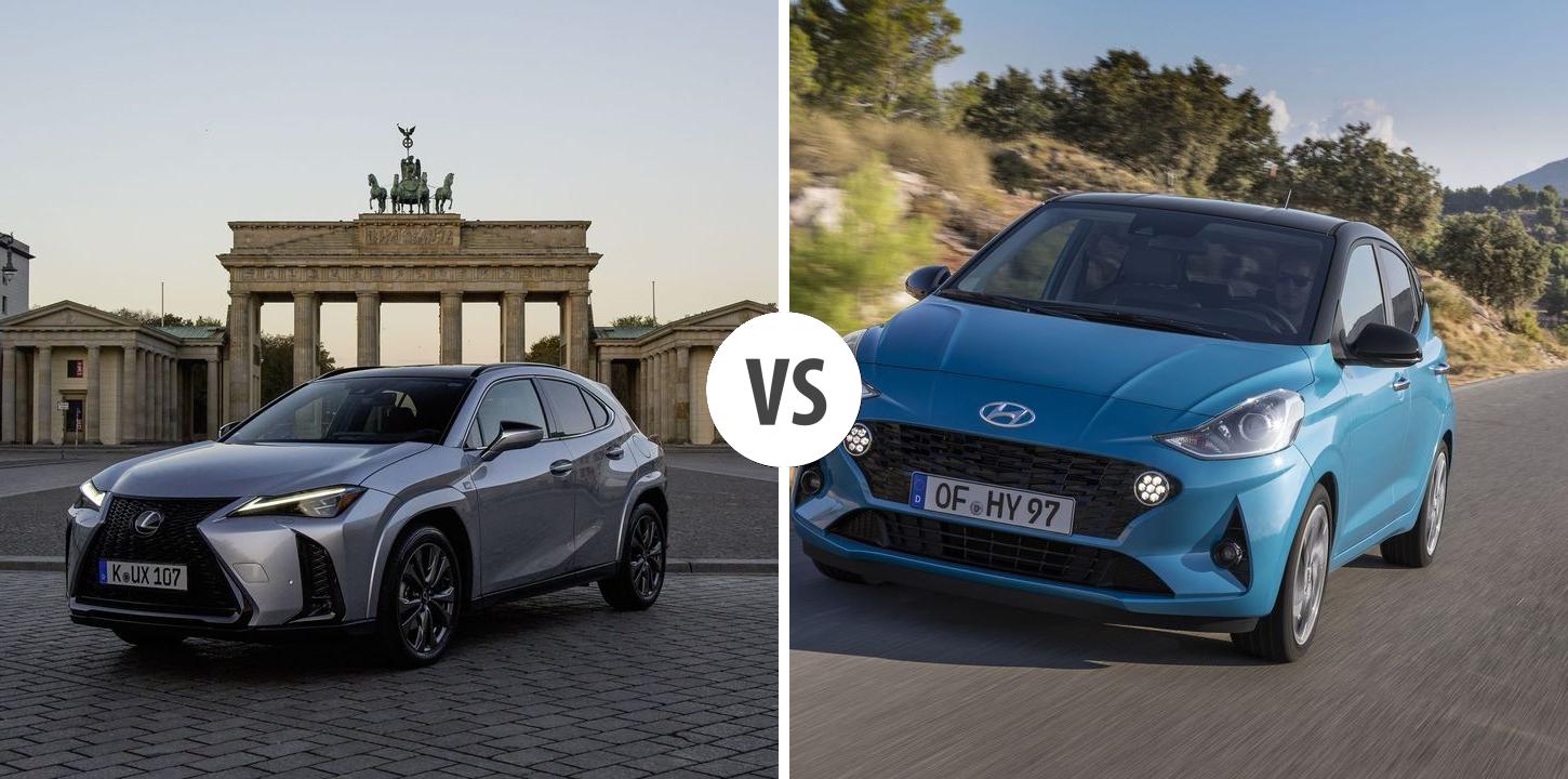 Lexus UX VS Hyundai i10 – Vergleiche Preise, Leistung, Kofferraum ...