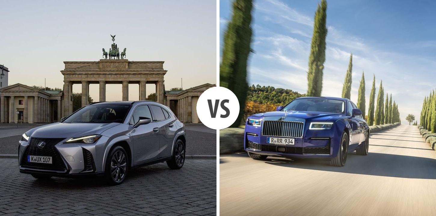 Lexus UX VS Rolls-Royce Ghost – Vergleiche Preise, Leistung, Kofferraum ...