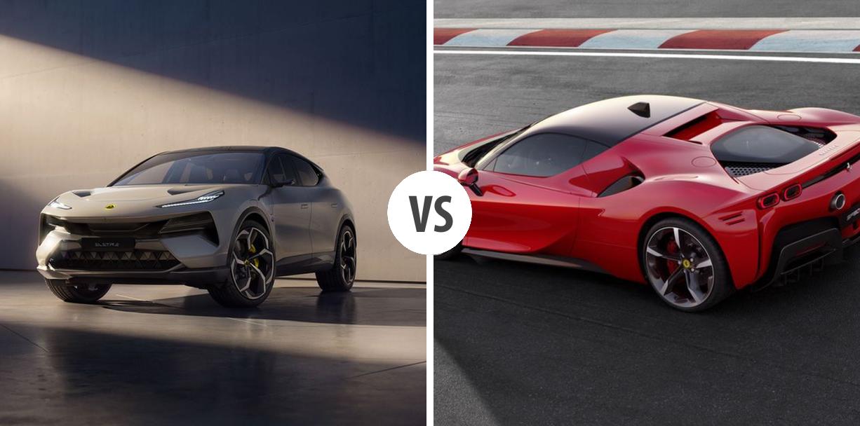 Lotus Eletre VS Ferrari SF90 Coupe – Vergleiche Preise, Leistung ...