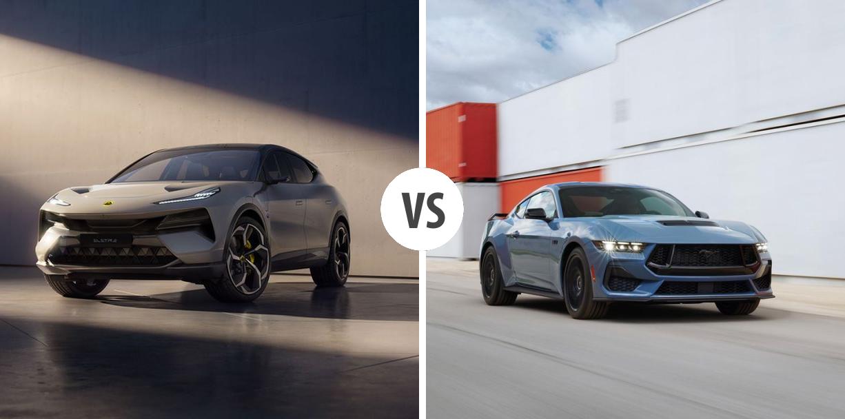 Lotus Eletre VS Ford Mustang Fastback Autovergleich | AUTOGOTT.DE