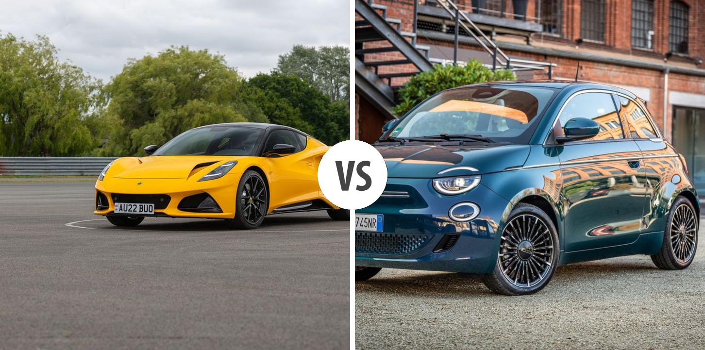 Lotus Emira VS FIAT 500 Elektro – Vergleiche Preise, Leistung ...