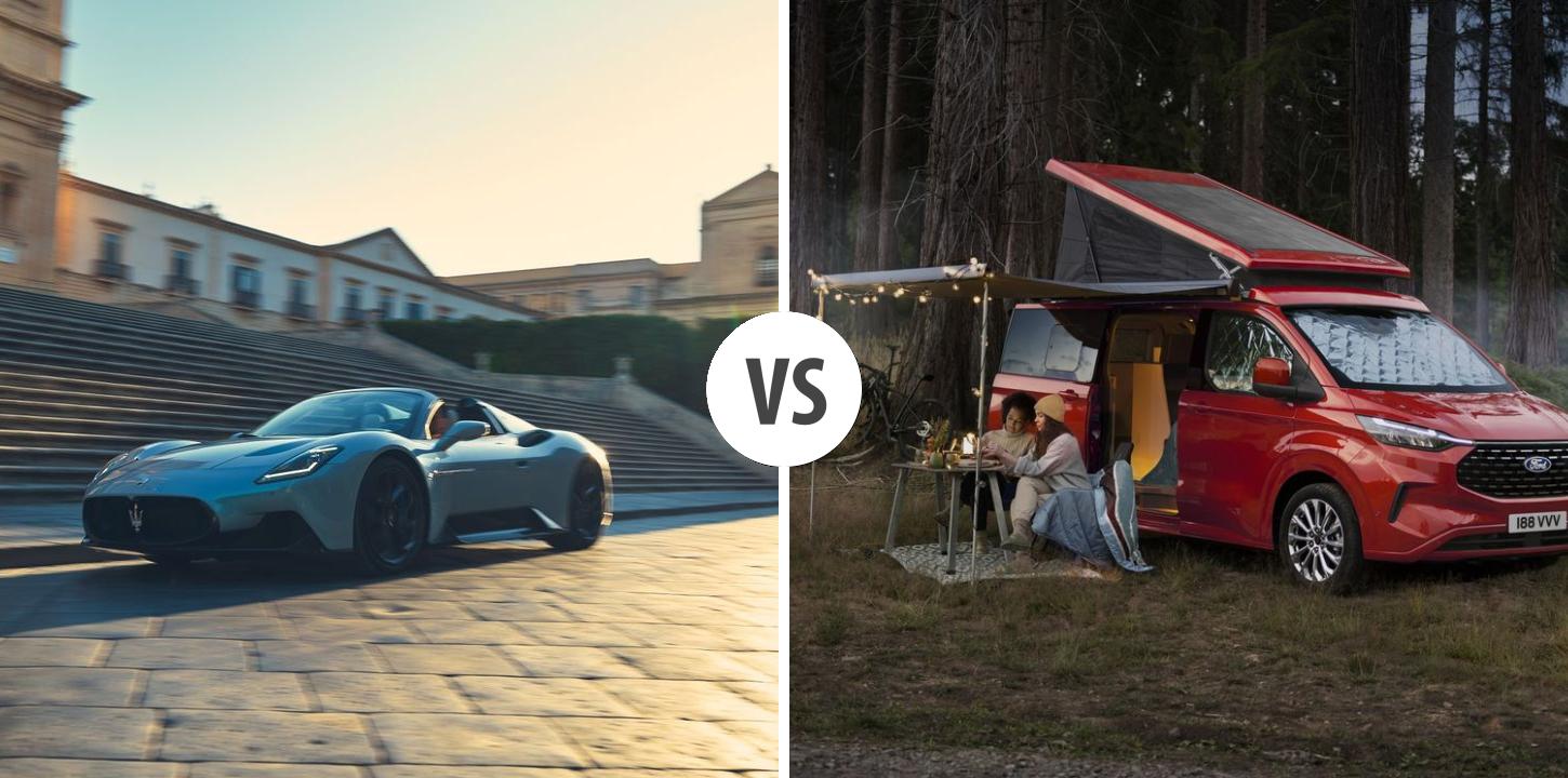 Maserati MC20 Cabriolet VS Ford Transit Custom Wohnmobil – Vergleiche ...