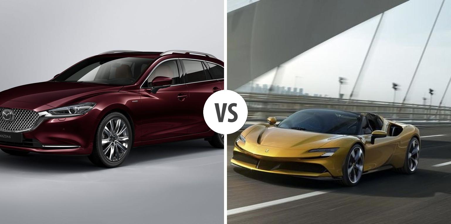 Mazda 6 Kombi VS Ferrari SF90 Roadster – Vergleiche Preise, Leistung ...