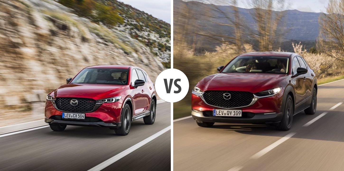 Mazda CX-5 VS Mazda CX-30 – Vergleiche Preise, Leistung, Kofferraum & Ausstattungen | AUTOGOTT.DE