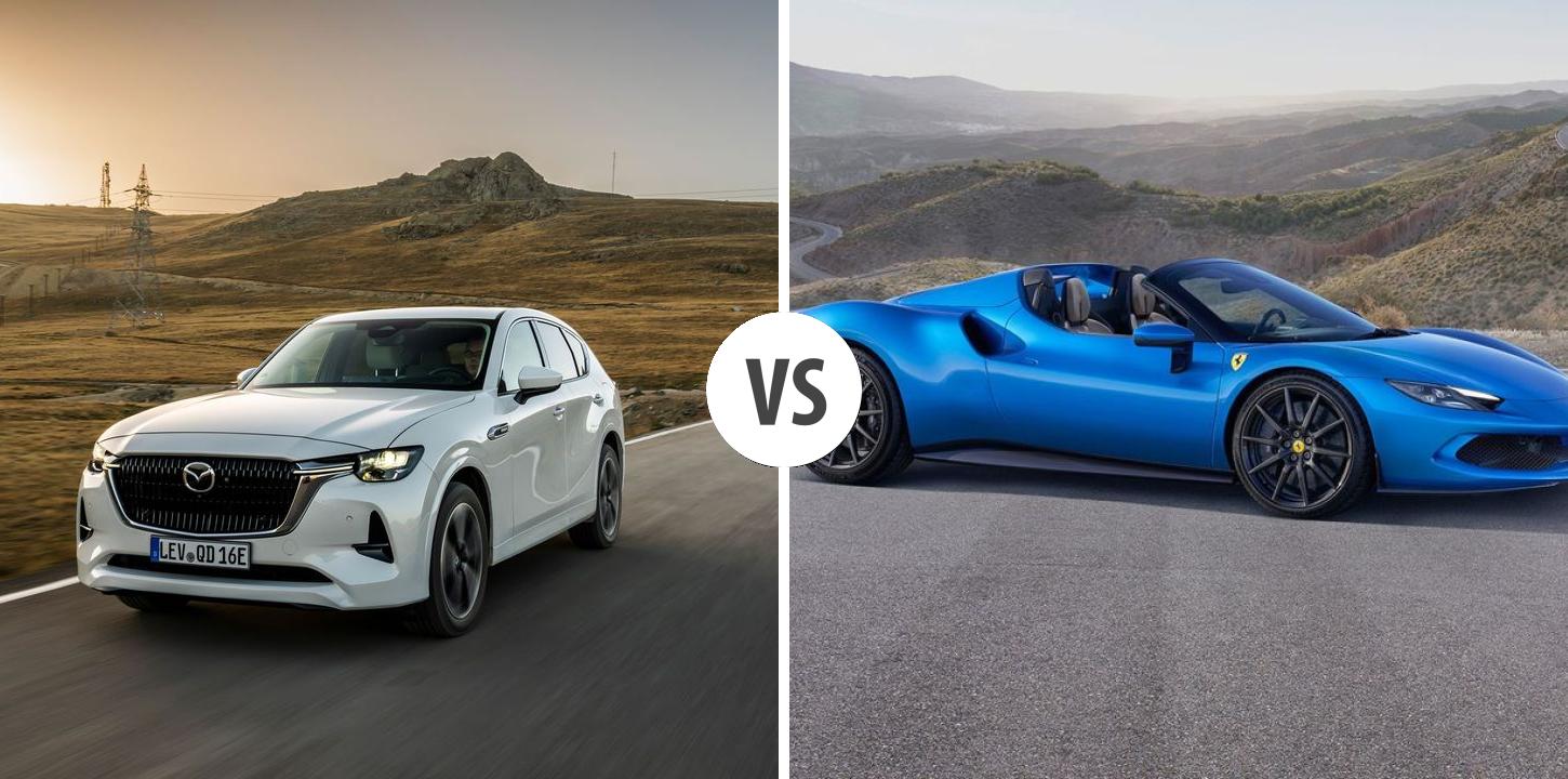 Mazda CX-60 VS Ferrari 296 Targa – Vergleiche Preise, Leistung ...