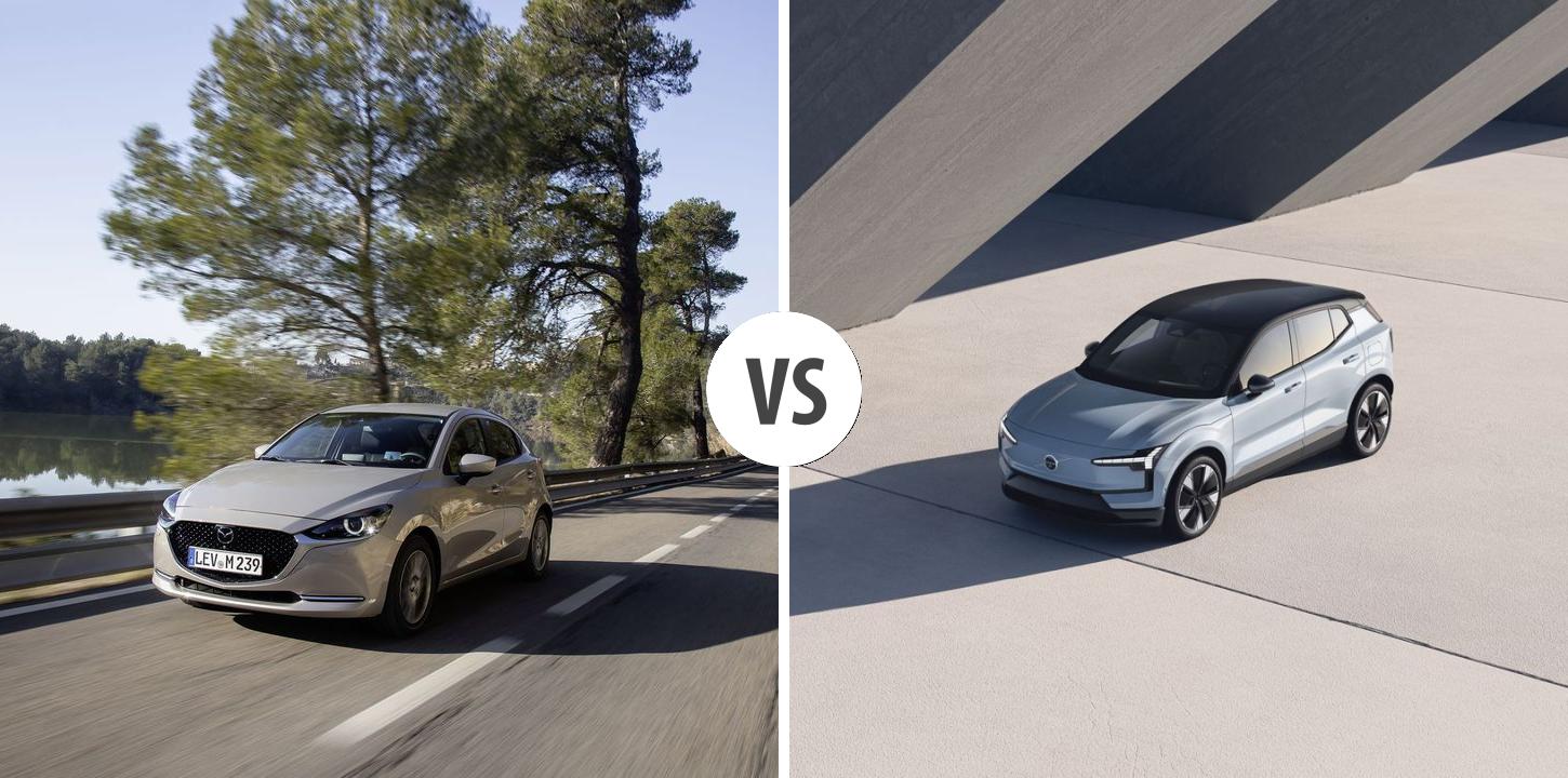 Mazda Mazda2 VS Volvo EX30 – Vergleiche Preise, Leistung, Kofferraum ...