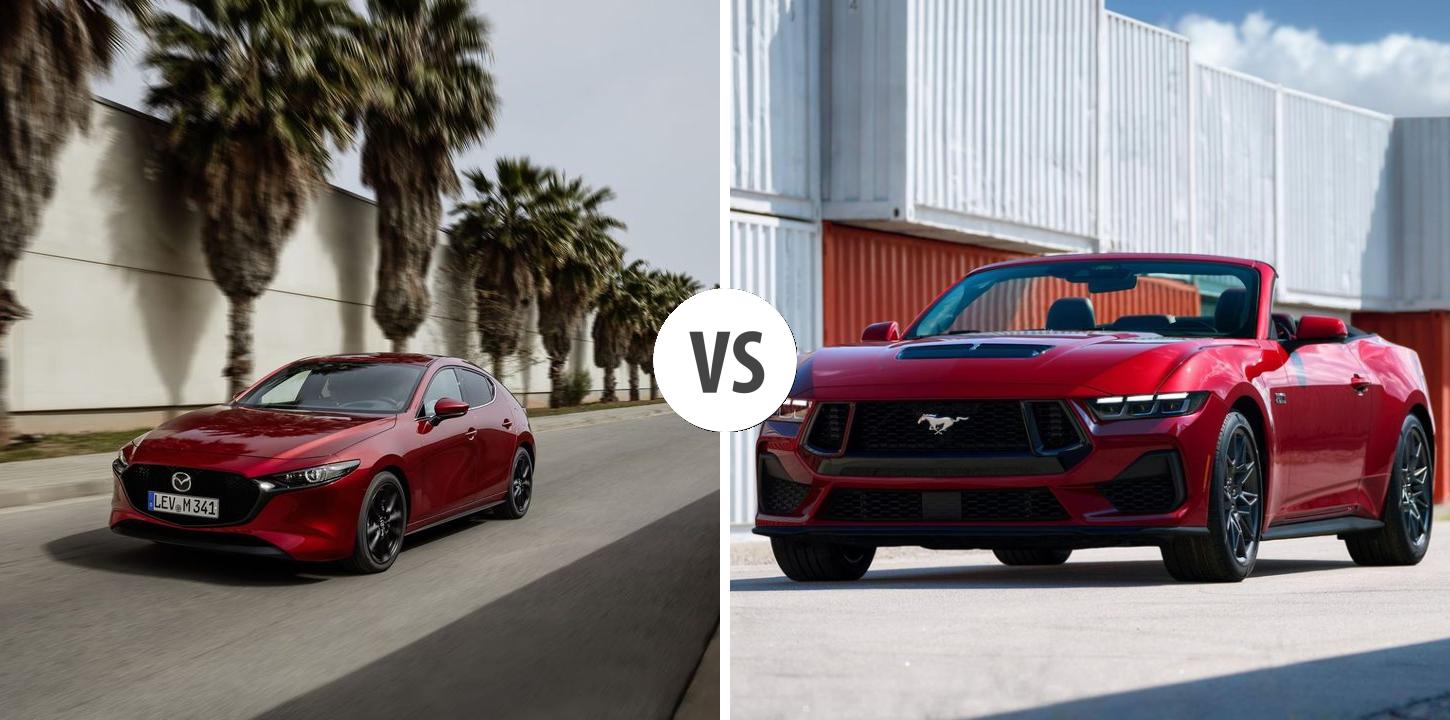 Mazda Mazda3 VS Ford Mustang Convertible Autovergleich | AUTOGOTT.DE