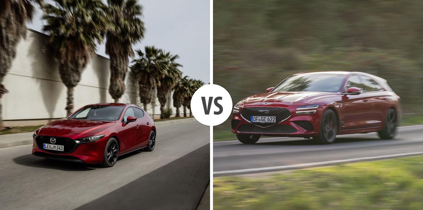 Mazda Mazda3 VS Genesis G70 Shooting Brake Autovergleich | AUTOGOTT.DE