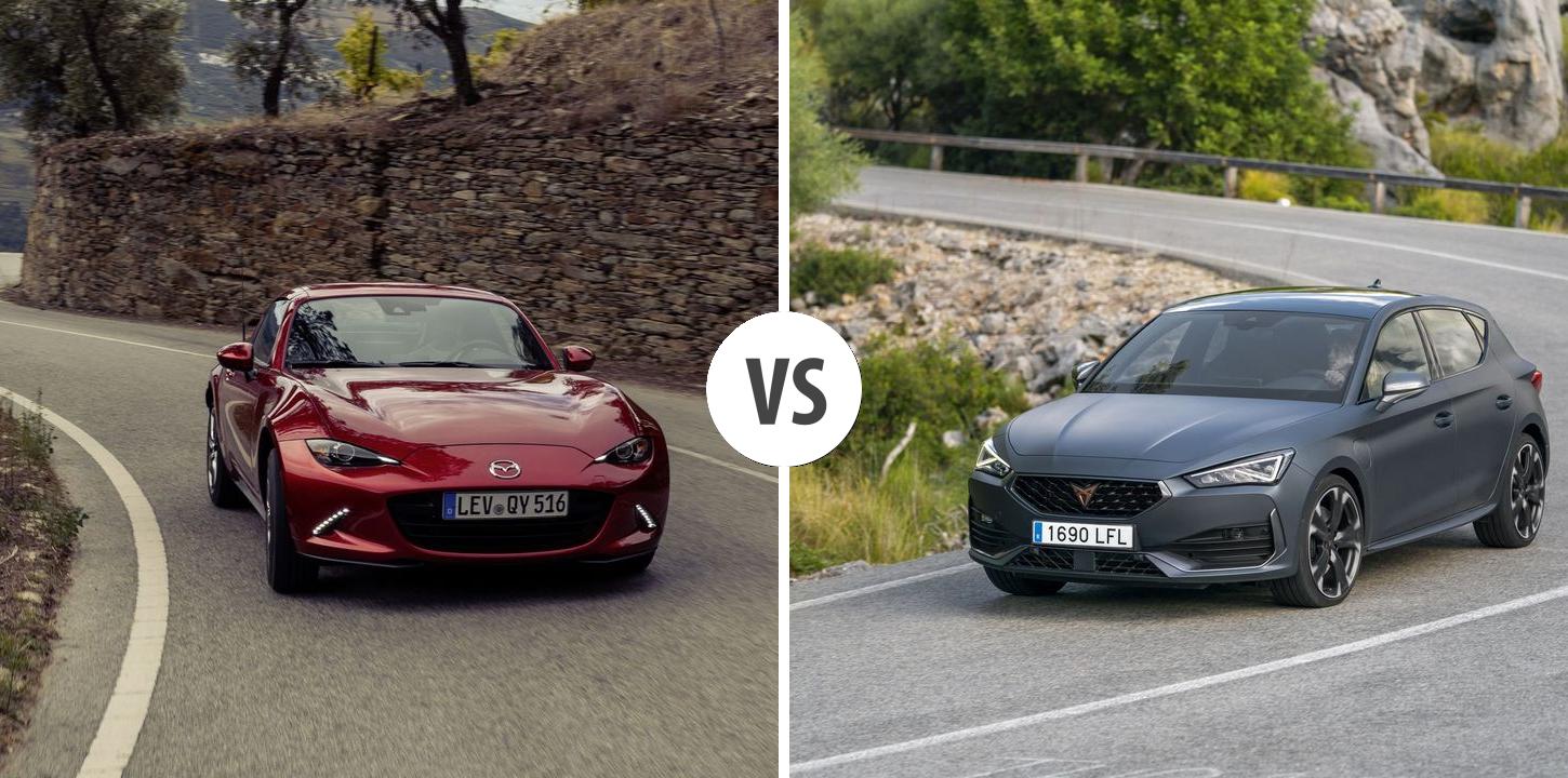 Mazda MX-5 RF VS CUPRA Leon – Vergleiche Preise, Leistung, Kofferraum ...