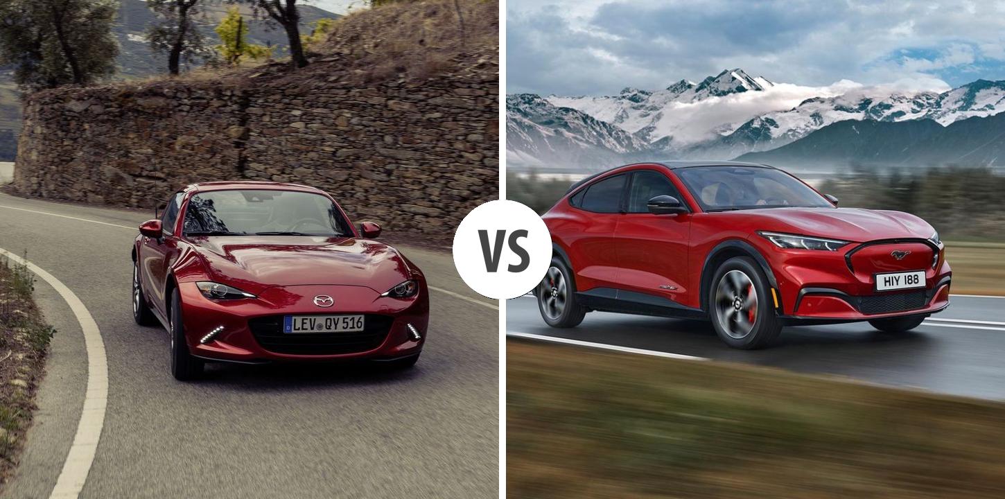 Mazda MX-5 RF VS Ford Mustang Mach-E – Vergleiche Preise, Leistung ...