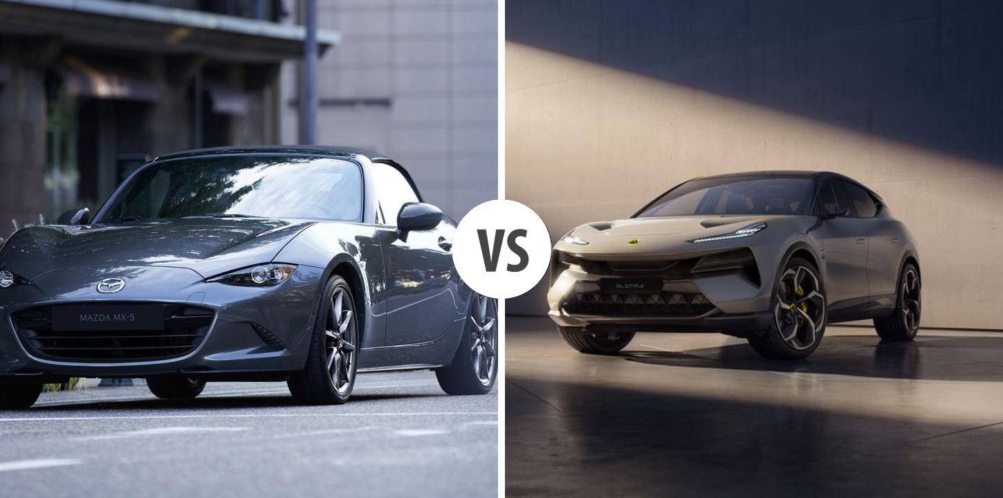 Mazda MX-5 VS Lotus Eletre – Vergleiche Preise, Leistung, Kofferraum ...