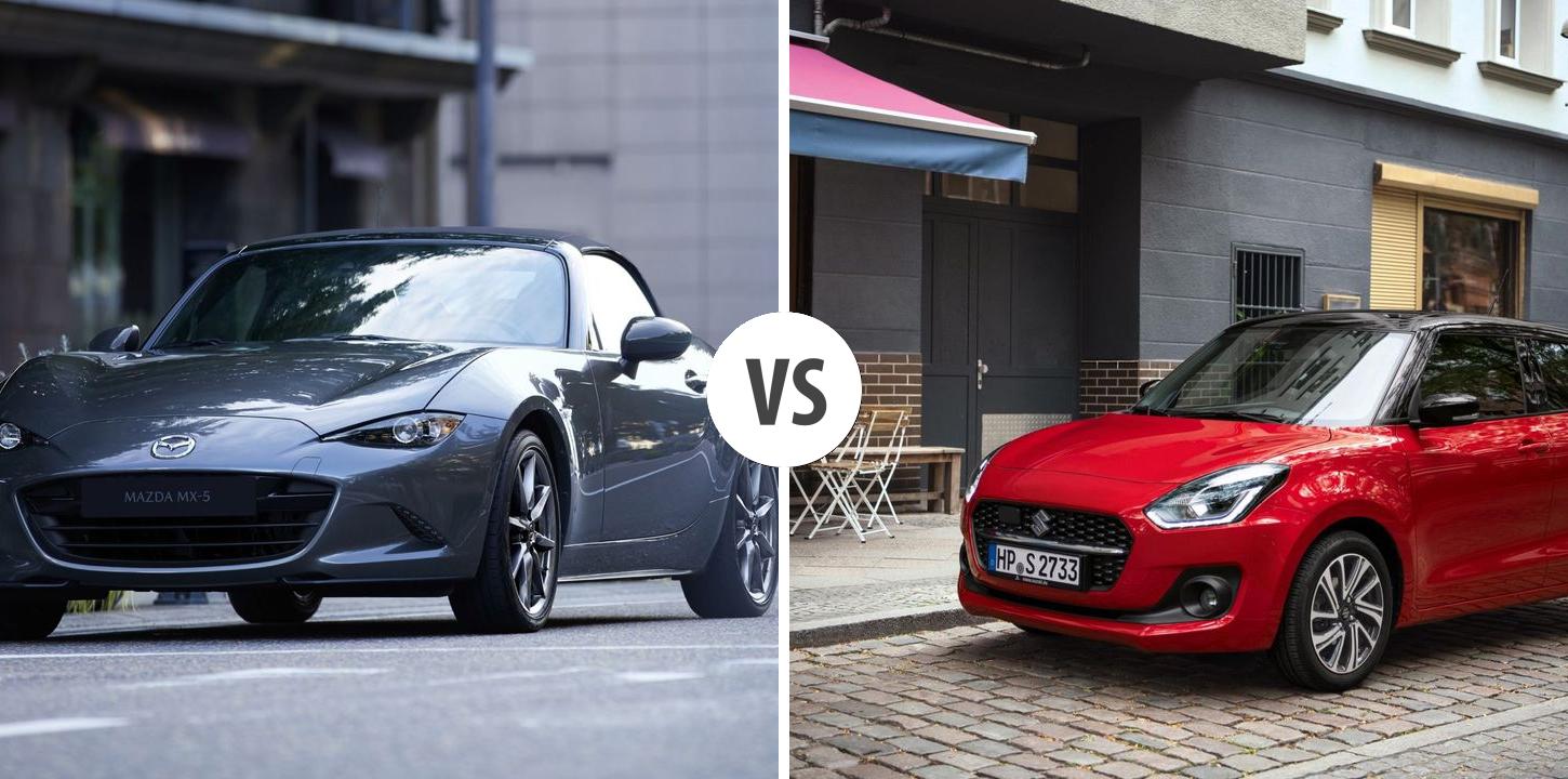 Mazda MX-5 VS Suzuki Swift – Vergleiche Preise, Leistung, Kofferraum ...