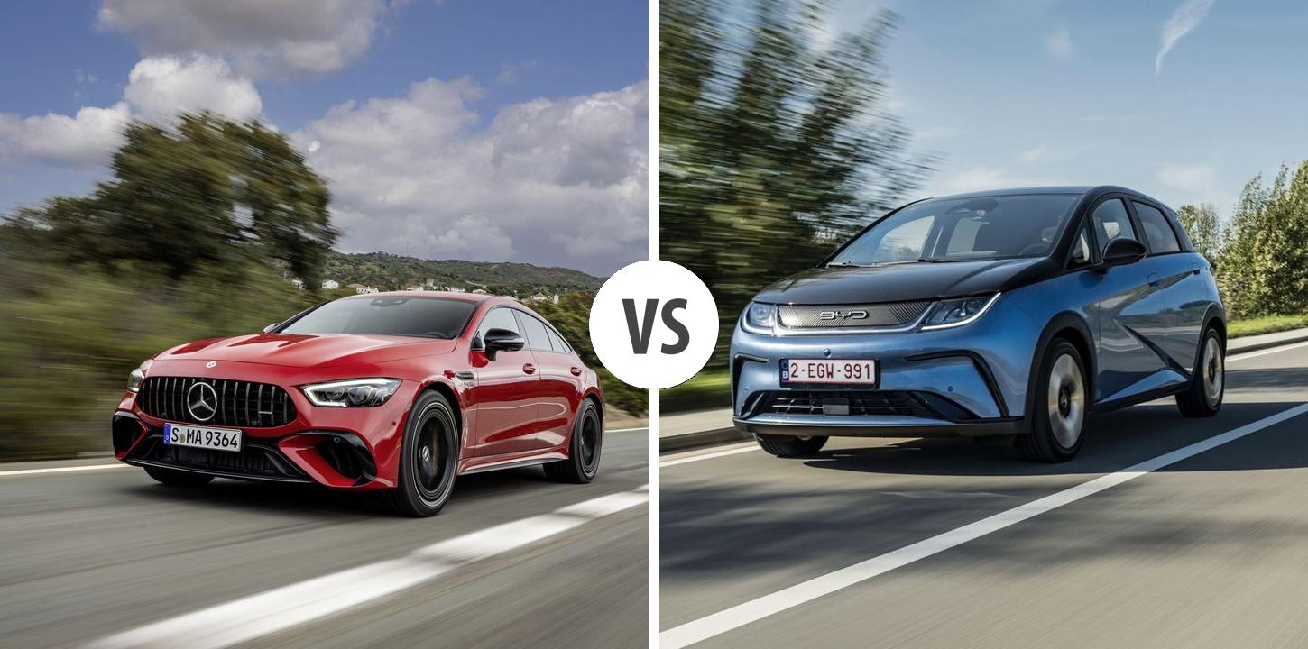Mercedes AMG GT 4-Türer Coupé VS BYD Dolphin – Vergleiche Preise ...