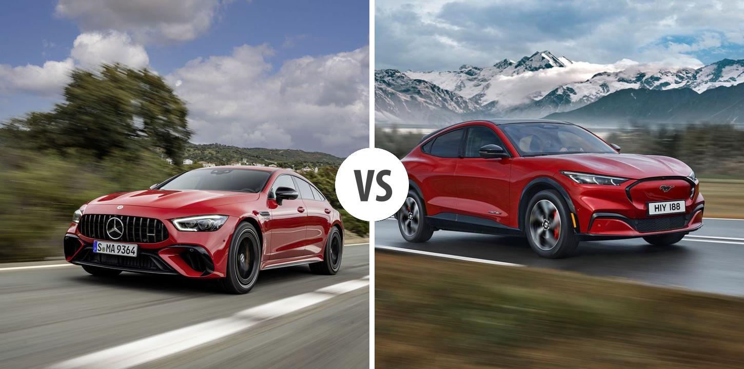 Mercedes AMG GT 4-Türer Coupé VS Ford Mustang Mach-E – Vergleiche ...