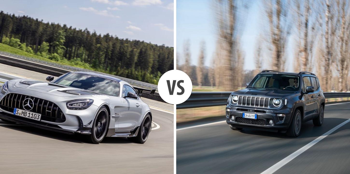 Mercedes AMG GT Coupé VS Jeep Renegade – Vergleiche Preise, Leistung ...
