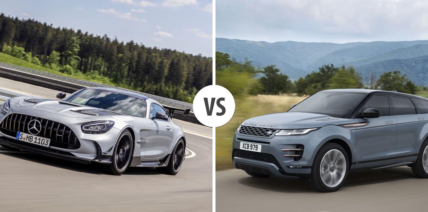 Mercedes AMG GT Coupé VS Land Rover Range Rover Evoque – Vergleiche ...