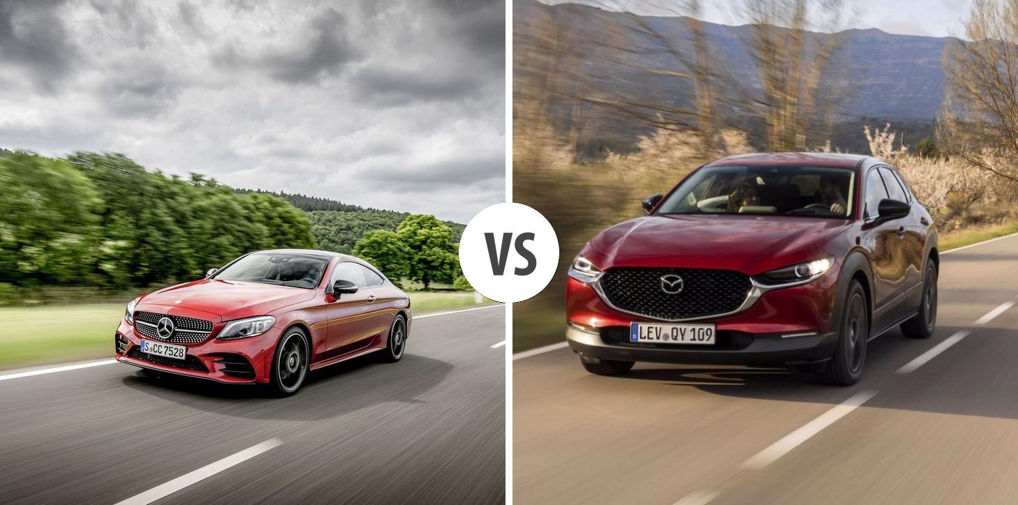 Mercedes C-Klasse Coupé VS Mazda CX-30 Autovergleich | AUTOGOTT.DE