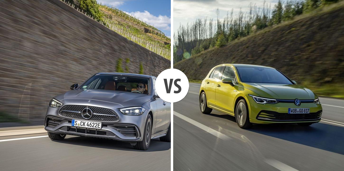 Mercedes C-Klasse Limousine VS Volkswagen Golf – Vergleiche Preise ...