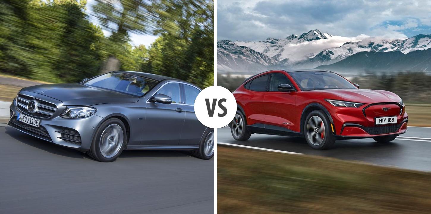 Mercedes E-Klasse Limousine VS Ford Mustang Mach-E – Vergleiche Preise ...