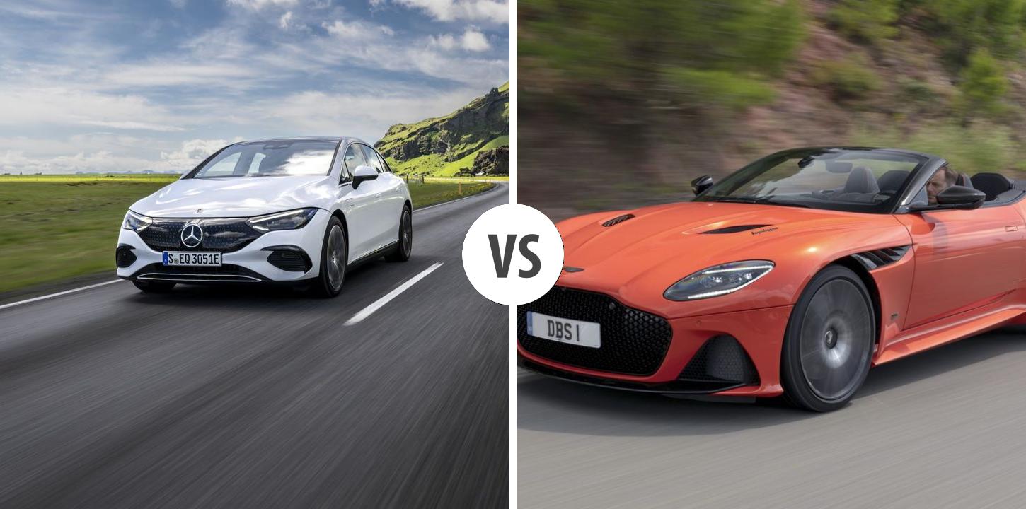Mercedes EQE Limousine VS Aston Martin DBS Superleggera Cabrio ...