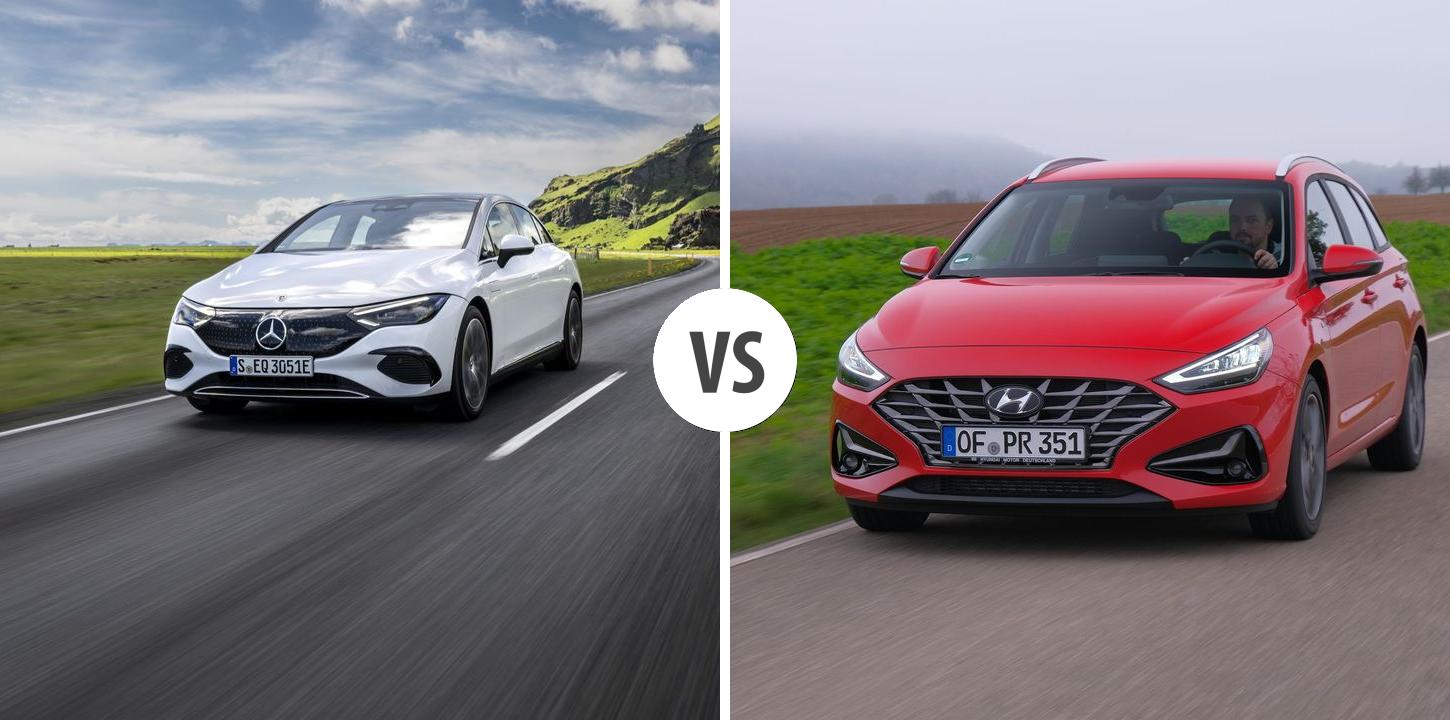 Mercedes EQE Limousine VS Hyundai i30 Kombi – Vergleiche Preise ...